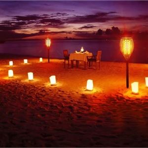 Outdoor Solar Outlet | Holiday | Solar Led Lawn Flame Flickering Torch ...